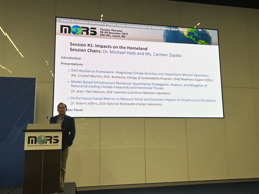 Dr. Michael Hieb Chairs Session at MORS 2022 Workshop | Center of ...